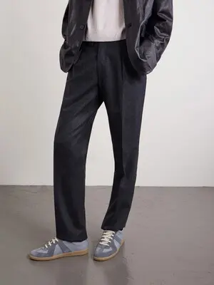 MAISON MARGIELA Replica Leather And Suede Sneakers - Gray