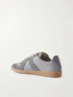 MAISON MARGIELA Replica Leather And Suede Sneakers - Gray