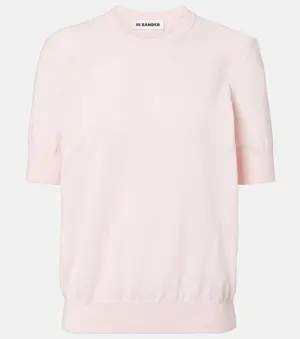 JIL SANDER Cotton Crewneck Sweater - Pink