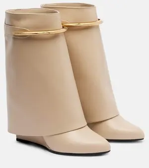 Givenchy Shark Leather Mid-calf Boots