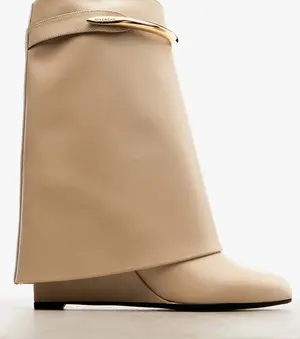 Givenchy Shark Leather Mid-calf Boots