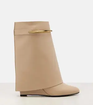 Givenchy Shark Leather Mid-calf Boots