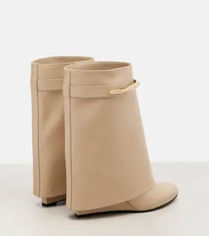 Givenchy Shark Leather Mid-calf Boots