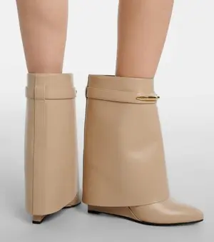 Givenchy Shark Leather Mid-calf Boots