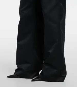 THE FRANKIE SHOP Brickell Satin Wide-leg Pants - Black