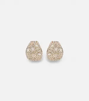 STONE AND STRAND Keepsake 14kt Huggie Earrings With Diamonds - Gold