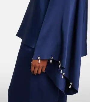 Stella McCartney Faux Pearl-embellished Satin Top
