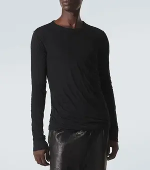 Rick Owens Cotton Long Sleeve Top