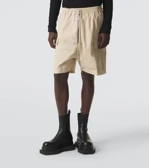 Rick Owens Cotton Cargo Shorts - Beige
