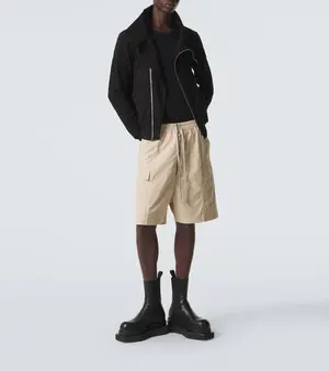 Rick Owens Cotton Cargo Shorts - Beige