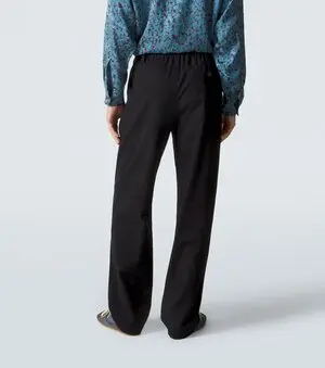 Dries Van Noten Cotton Straight Pants - Black