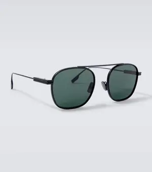 Zegna Orizzonte I Round Sunglasses - Black