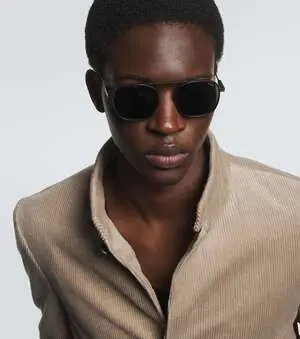 Zegna Orizzonte I Round Sunglasses - Black