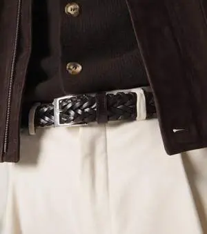 LARDINI Braided Leather Belt