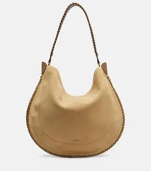 Isabel Marant Étoile Oskan Medium Suede Shoulder Bag - Beige