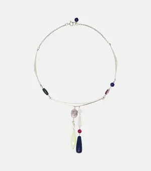 Isabel Marant Étoile Mahi Embellished Pendant Necklace - Silver