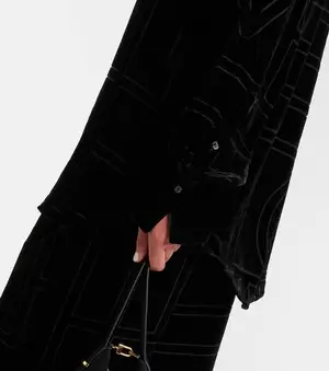 TOTEME Logo Oversized Velvet Devore Shirt