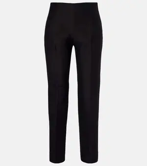 TOTEME Slim Fit Wool-silk Trousers