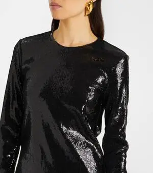 TOTEME Sequined Long-sleeve Top - Black