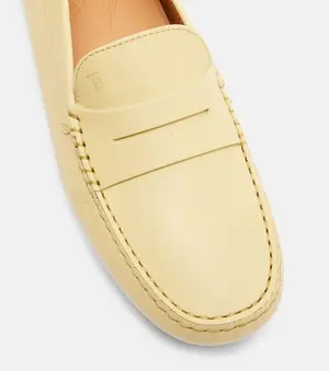 TOD'S Gommino Leather Driving Shoes - Yellow