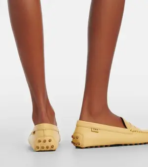 TOD'S Gommino Leather Driving Shoes - Yellow
