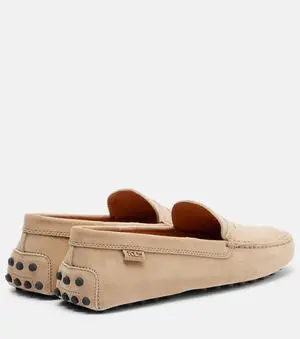 TOD'S Gommino Suede Driving Shoes - Beige