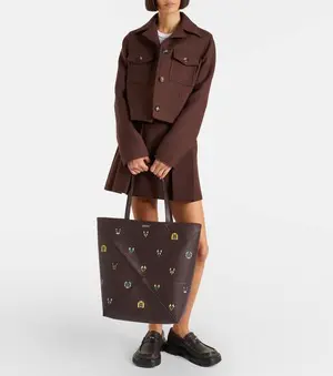 Loewe X Louis Wain Puzzle Fold Cats Leather Tote Bag