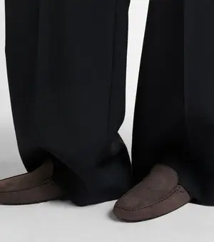 TOD'S Gommino Suede Loafers - Brown