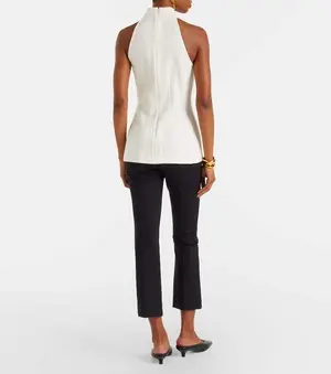 Veronica Beard Kean Cropped Slim Pants - Black