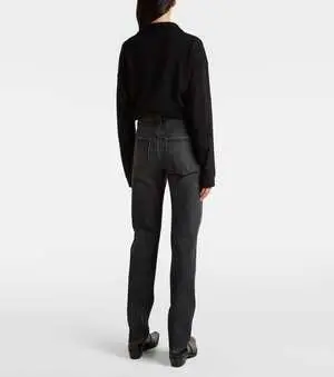 Khaite Farley Straight Leg Jeans - Black