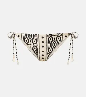 Johanna Ortiz Printed Bikini Bottoms - Beige