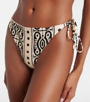 Johanna Ortiz Printed Bikini Bottoms - Beige