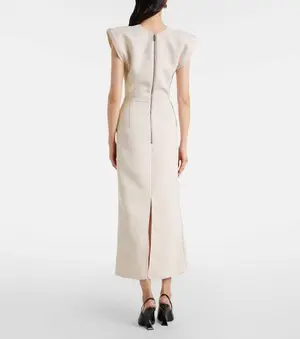 Maticevski Wingtips Draped Midi Dress