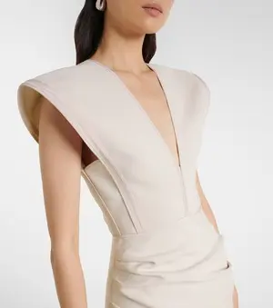 Maticevski Wingtips Draped Midi Dress