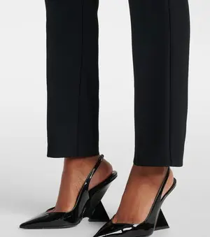 Maticevski Relate Peplum Satin Slim Pants