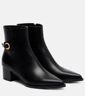 GIANVITO ROSSI Granada Leather Ankle Boots