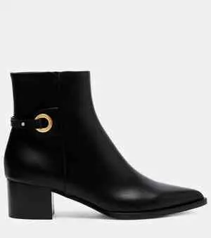 GIANVITO ROSSI Granada Leather Ankle Boots