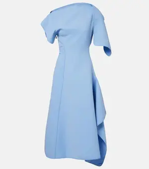 Maticevski Diadem Draped Midi Dress - Blue