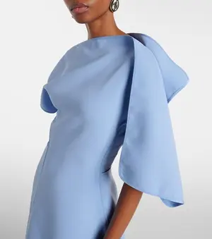 Maticevski Diadem Draped Midi Dress - Blue