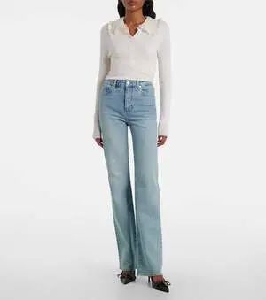 FRAME Arrow High-rise Bootcut Jeans - Blue
