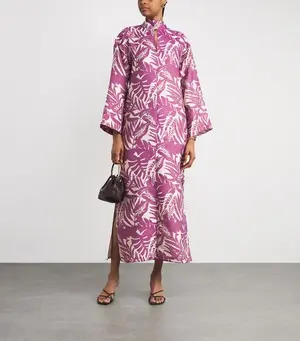 TALLER MARMO Flamingo Open-collar Kaftan