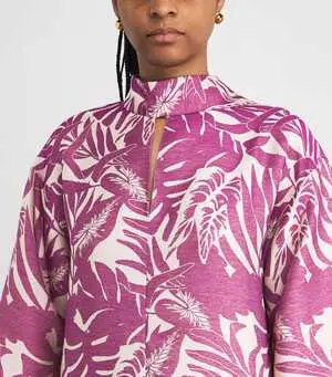 TALLER MARMO Flamingo Open-collar Kaftan