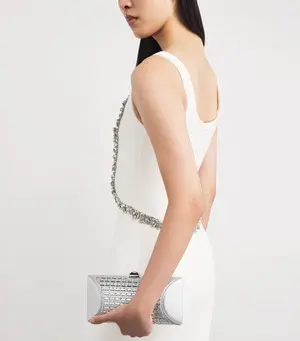 Safiyaa Crystal-embellished Riley Gown - White