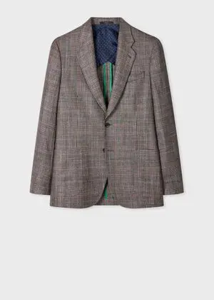 Paul Smith Check 'silk Air' Buggy-lined Blazer