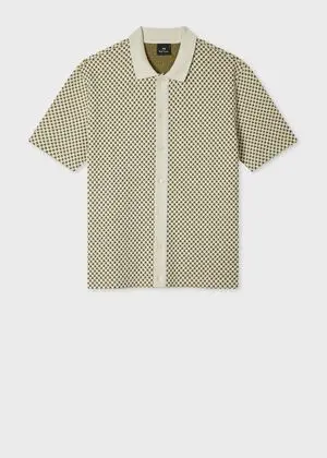 Paul Smith Khaki Jacquard Button-through Polo Shirt