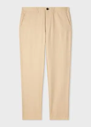 Paul Smith Tapered Cotton-linen Trousers - Brown