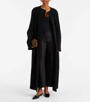TOTEME Wool And Silk Slim Pants - Black