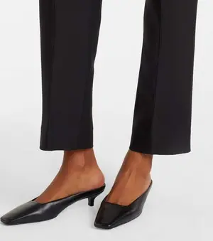 TOTEME Wool And Silk Slim Pants - Black