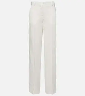 Stella McCartney STELLA MCCARTNEY Satin Wide-Leg Pants White