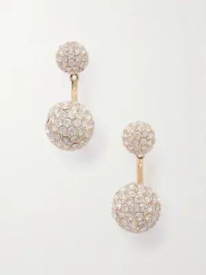 ROXANNE ASSOULIN Floating Spark Crystal Earrings - Gold